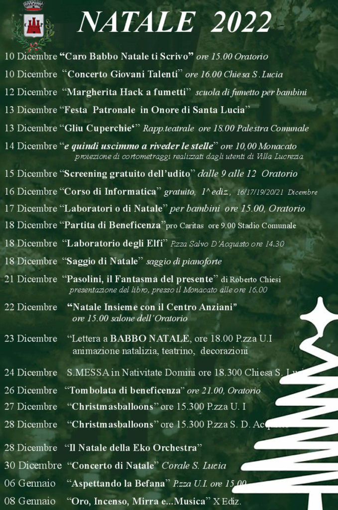 Natale 2022 a Castrocielo - Benvenuti in Ciociaria in provincia di ...