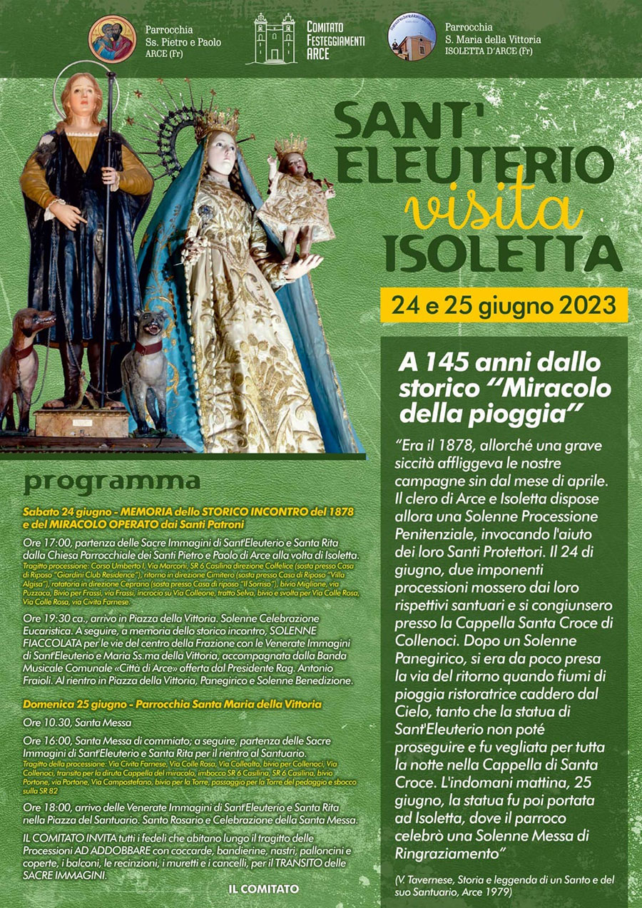 Sant' Eleuterio visita Isoletta - Benvenuti in Ciociaria in provincia ...
