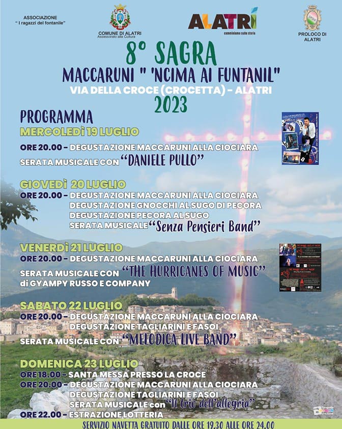 Sagra dei Maccaruni 'ncima ai funtanil - Benvenuti in Ciociaria in ...