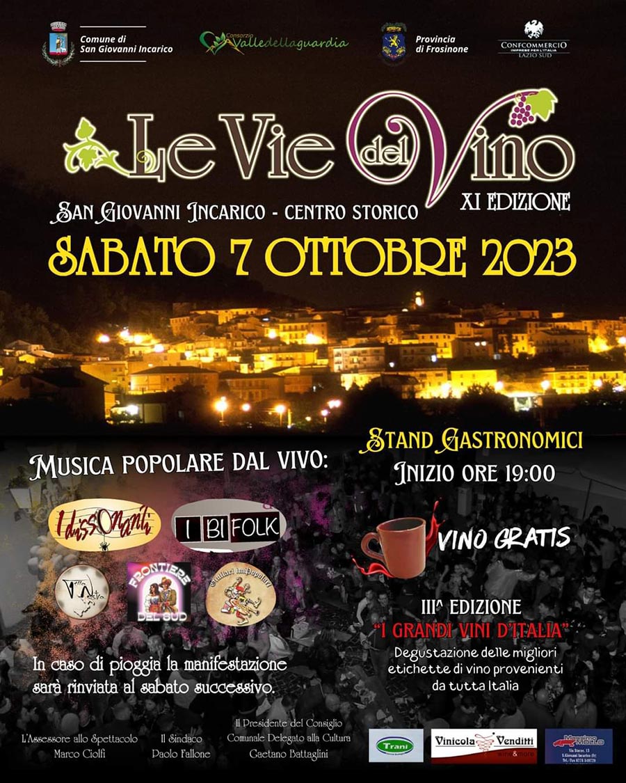 Le Vie del Vino - Benvenuti in Ciociaria in provincia di Frosinone